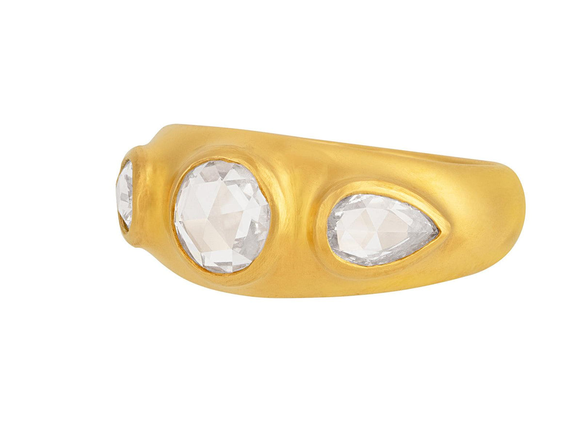 GURHAN Prism Gold Diamond Cocktail Ring, 7mm Center Round