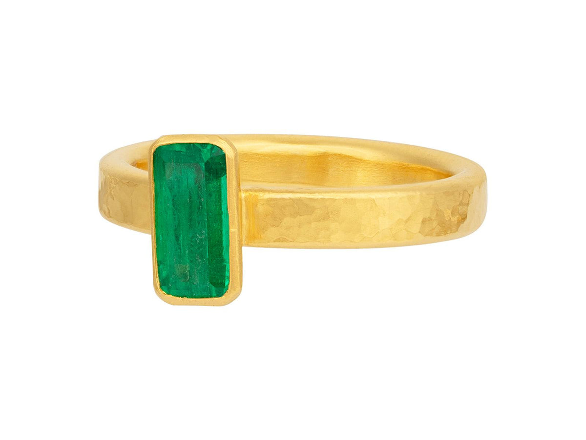 GURHAN Prism Gold Emerald Cocktail Ring, 8x5mm Rectangle Stone
